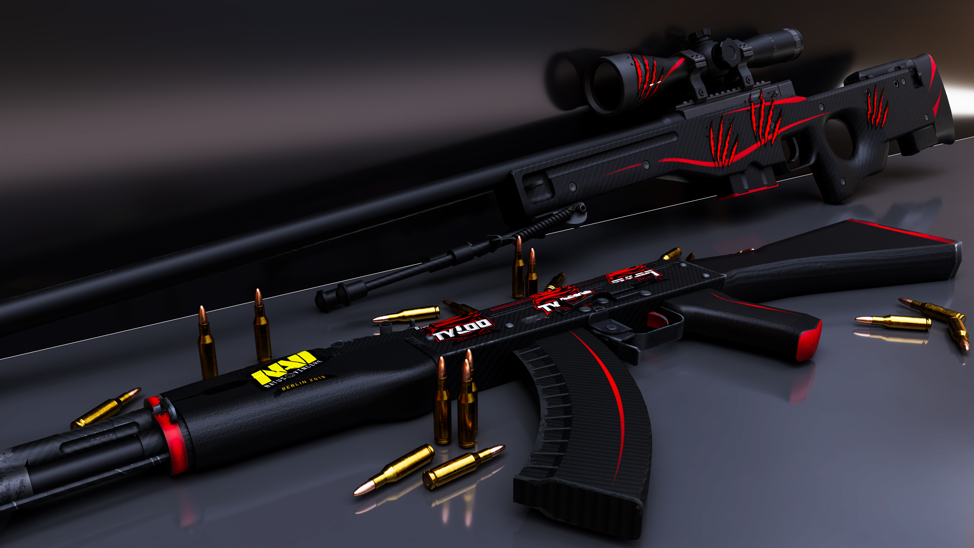 AK47 REDLINE, AWP REDLINE wallpaper — @ddillan | CSGOWallpapers.com