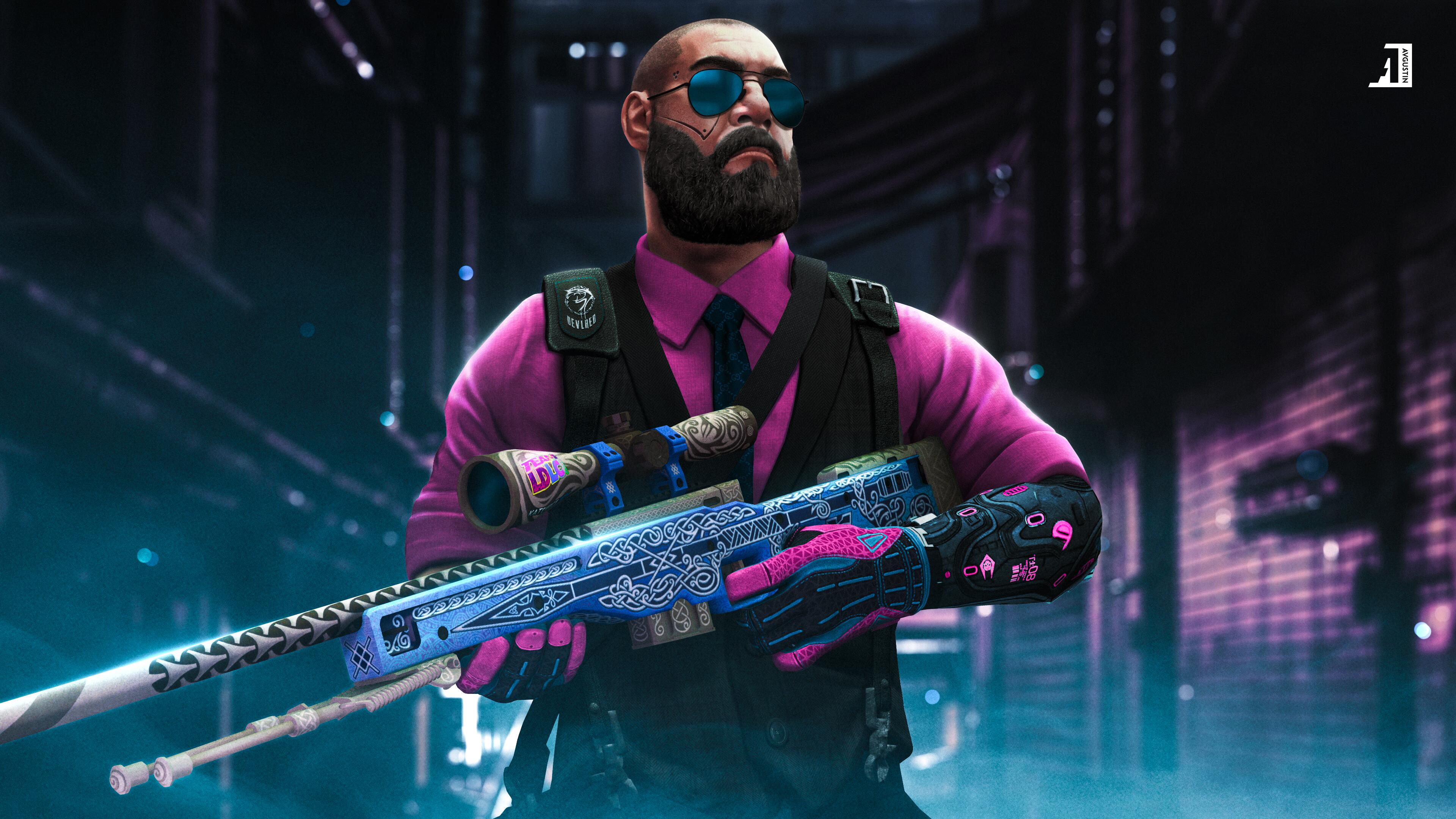 Little Kev with AWP | Gungnir wallpaper — Avgustin | CSGOWallpapers.com